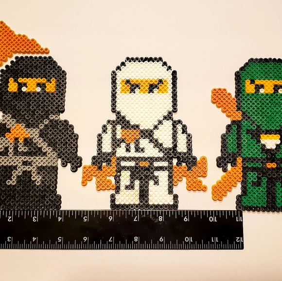 Hand Crafted | Toys | 6 Ninjago Perler Bead Figures | Poshmark